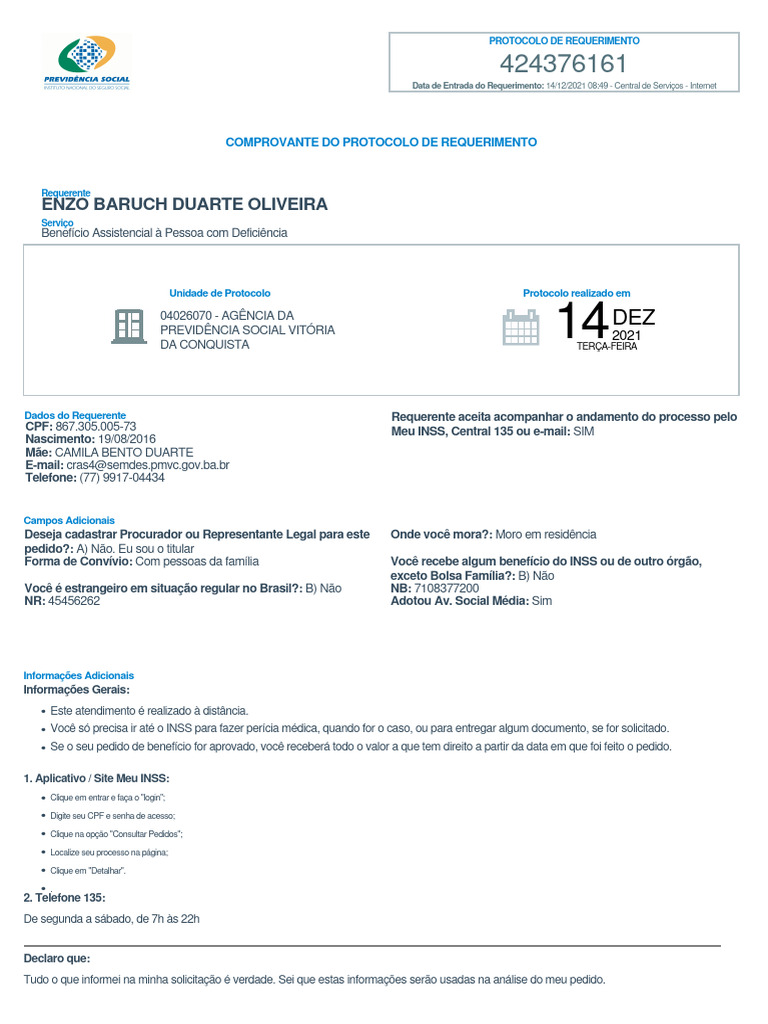 Comprovante | PDF | Bem-estar social