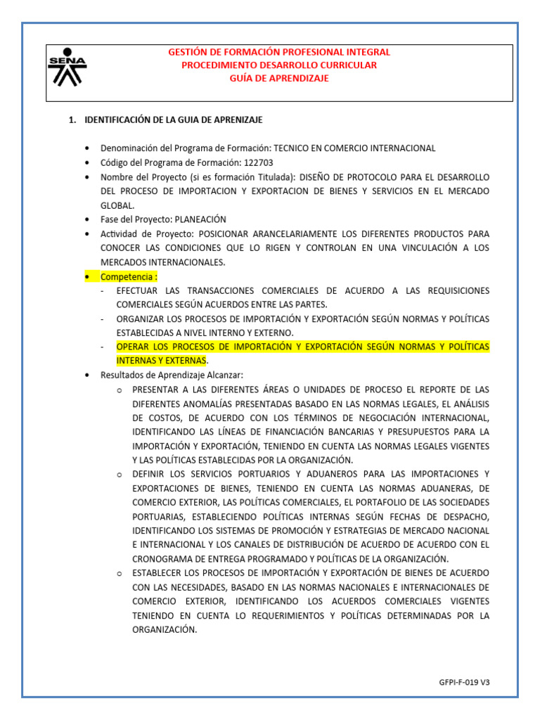 Gfpi-F-019 Formato Guia de Aprendizaje Planeacion | PDF | Business | Comercio