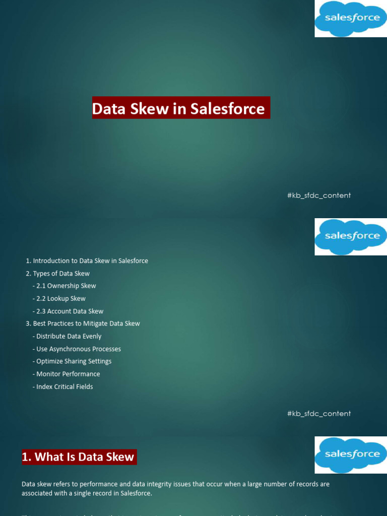 Data Skew in Salesforce | Download Free PDF | Database Index | Computer Science