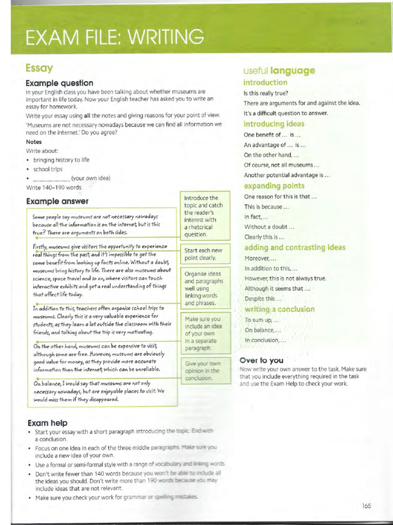 Writing Reference (First For Schools) 2024 | PDF