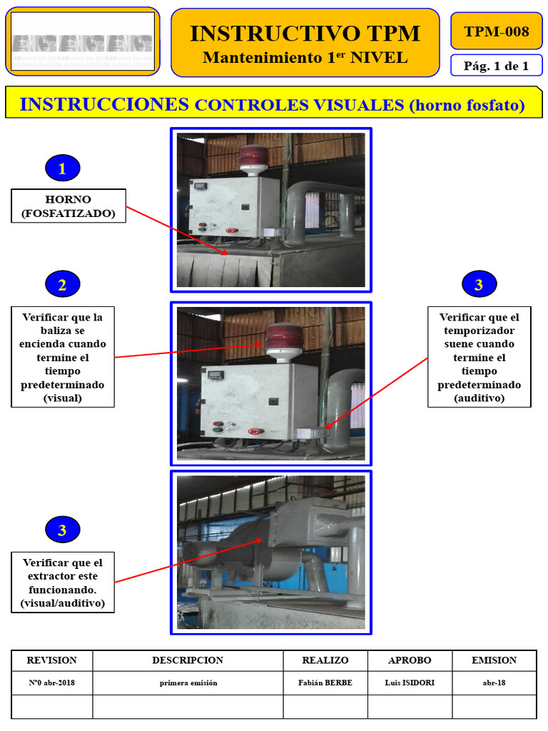 TPM-008 (Control Visual Horno Cubas) | PDF