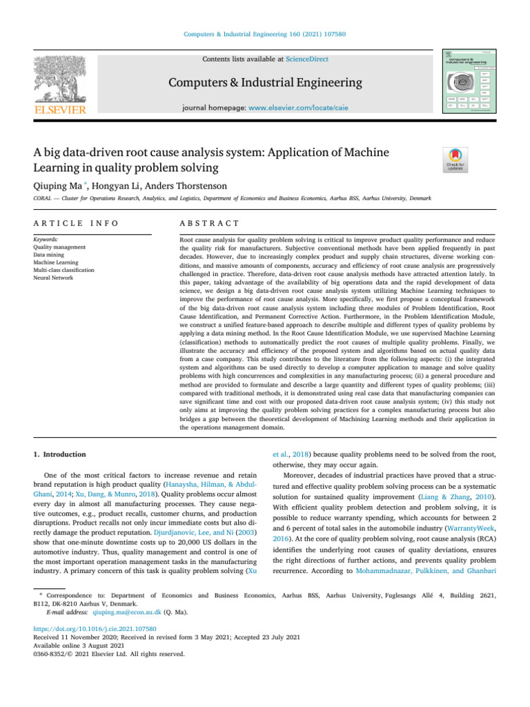 A Big Data-Driven Root Cause Analysis System | PDF | Machine Learning ...