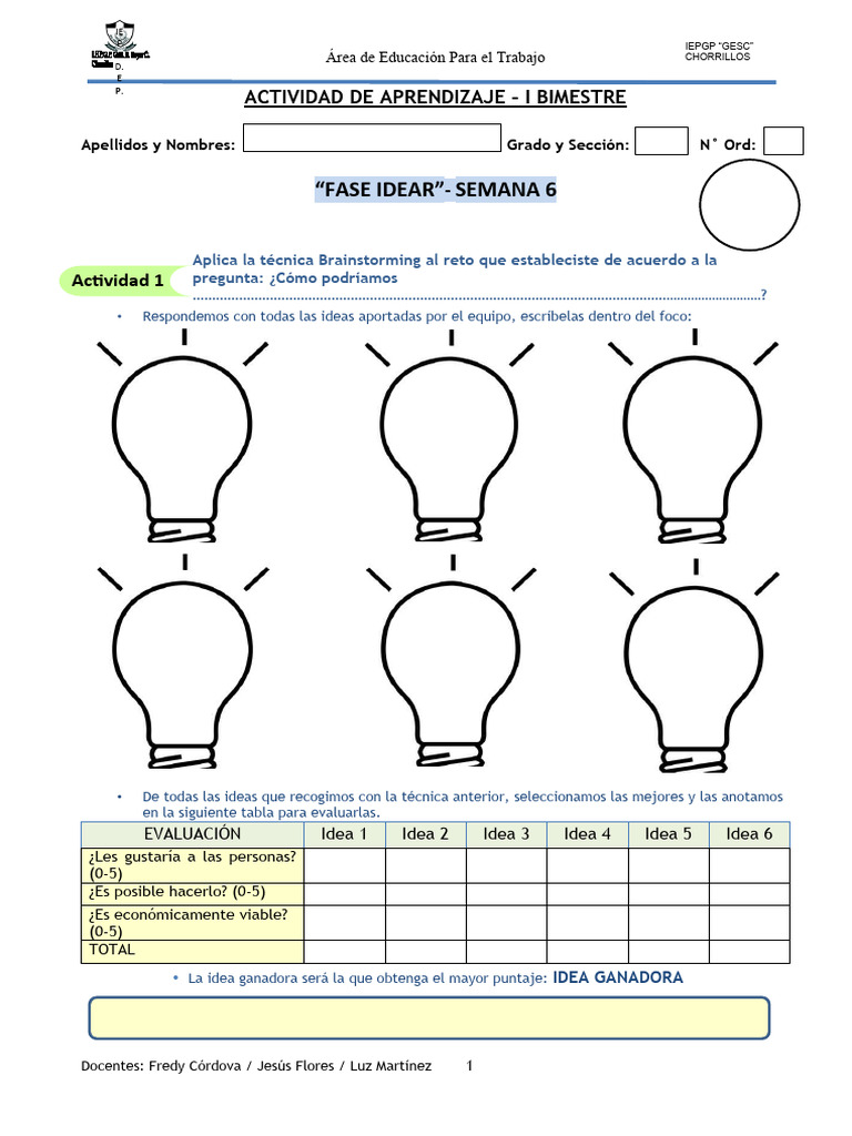 Act Aprend S6 4to Grado Fase Idear | PDF | Modificación de ...