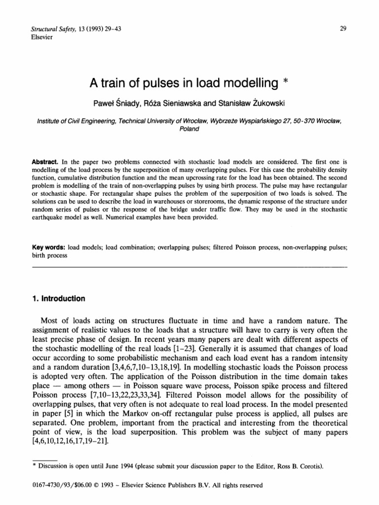 A Train of Pulses in Load Modelling - 1993 - Structural Safety | PDF ...