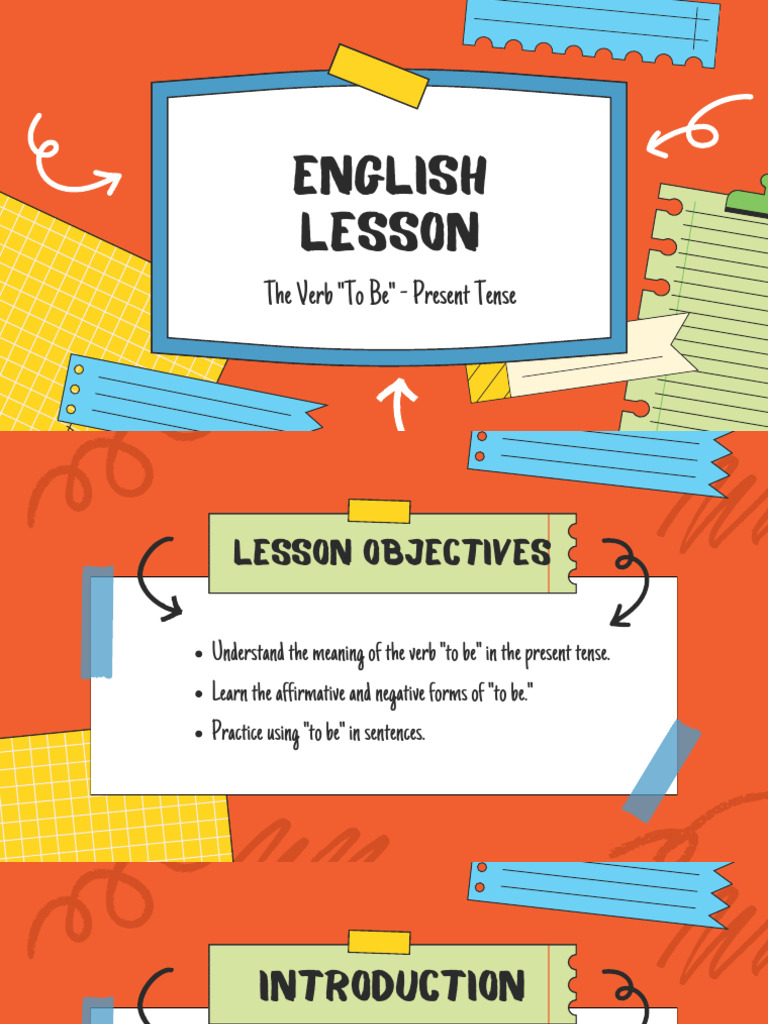 The Verb To Be - Present Tense | PDF | Verb | Syntax