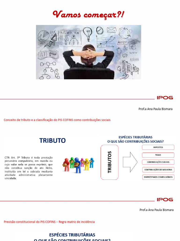 Slid Parte 1 - Pis Cofins | PDF | Contabilidade | Receita