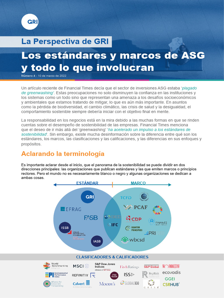 Gri Perspective Es Esg Standards Frameworks | PDF | Sustentabilidad ...