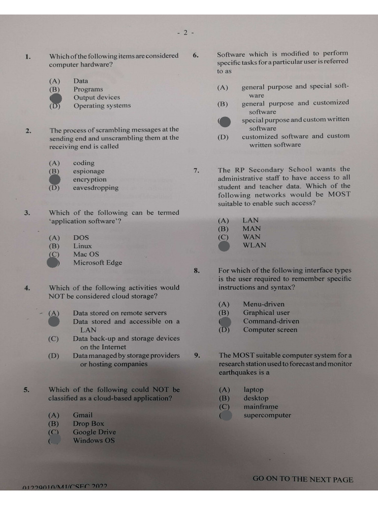 CSEC IT MayJune P1 2022 | PDF