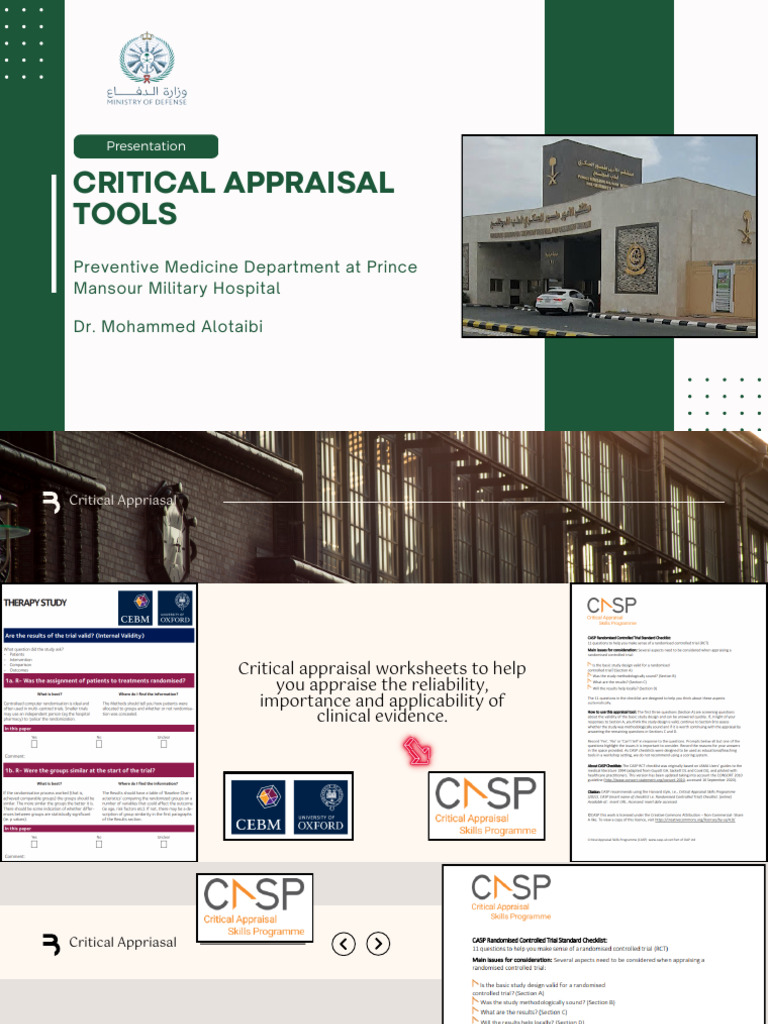 Critical Appraisal Tools | PDF | Randomized Controlled Trial | Real ...