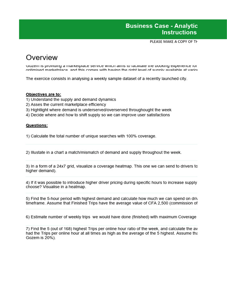 Business Case - Analytics Transport 3 | PDF | Demand