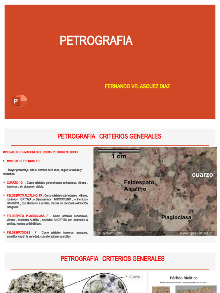Minerales y Texturas en Petrografía | PDF | Roca ígnea | Roca (geología)