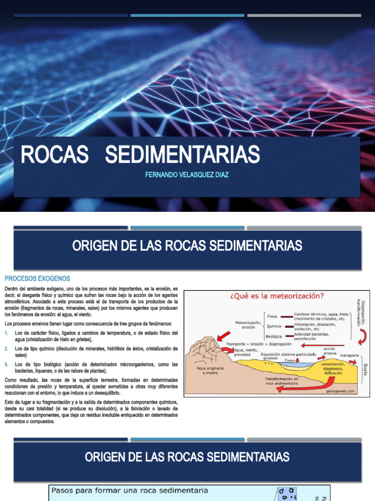 Rocas Sedimentarias PPT 2024 | PDF | Roca clástica | Roca sedimentaria