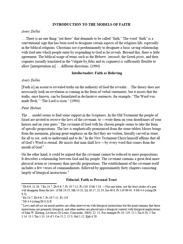 1.5 FWL RDNG 3 - Introducing The Models of Faith | PDF | Jesus | Faith
