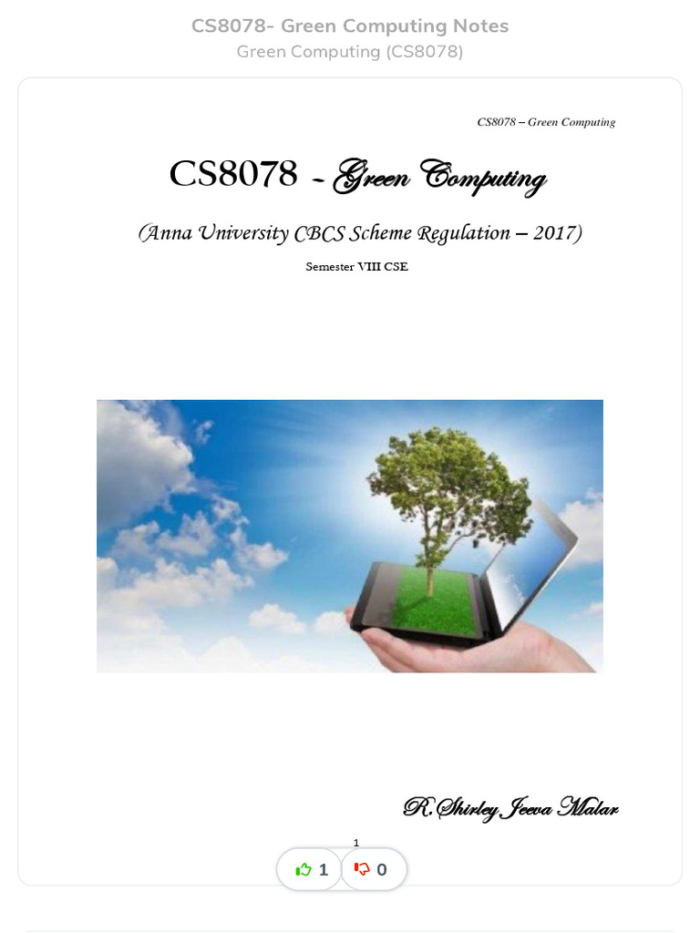 Anna University-Cs8078-Green-Computing-Notes - Compress | PDF ...