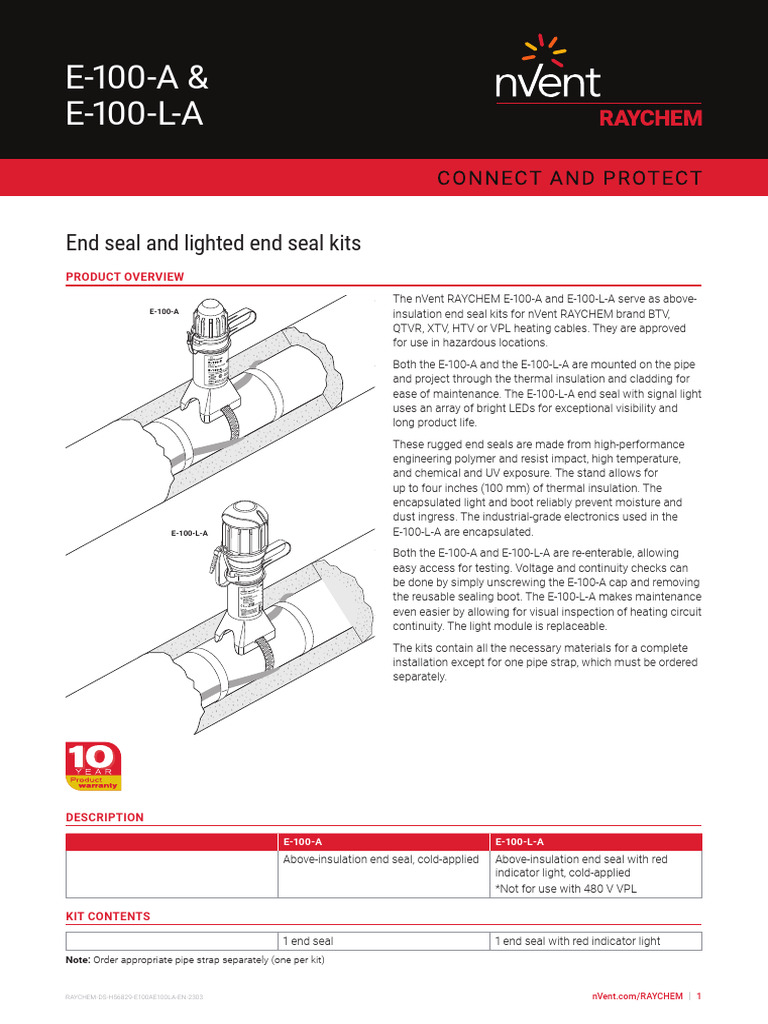 RAYCHEM End Seal Kits for Heating Cables | PDF | Light Emitting Diode ...
