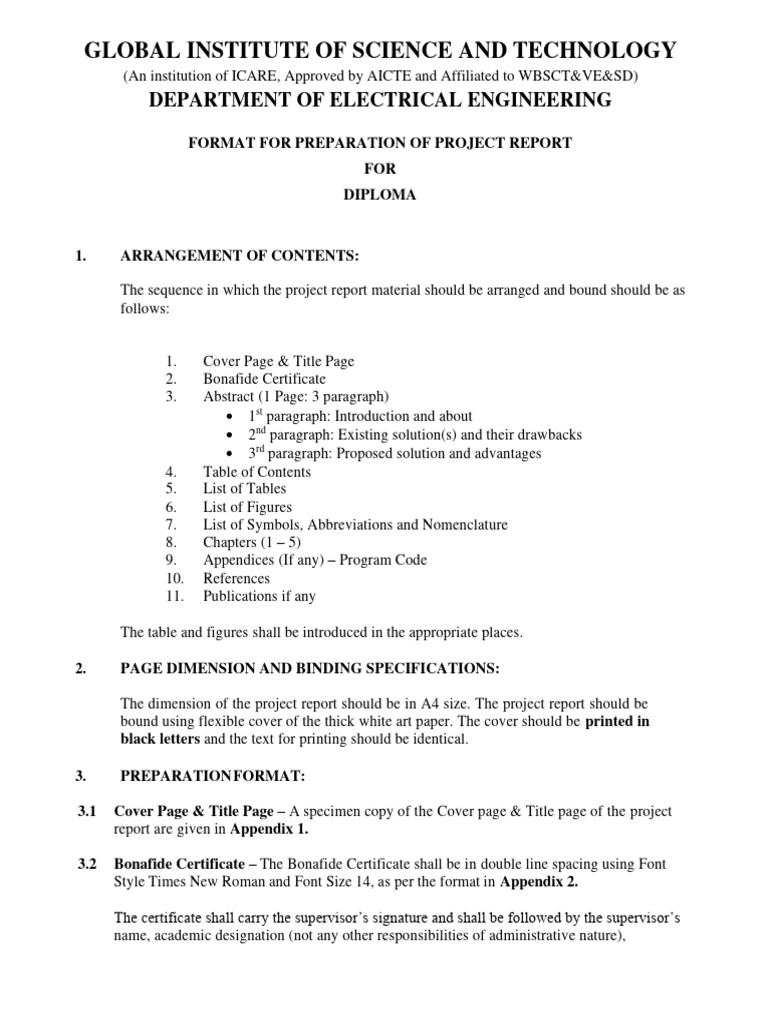 Project Report Template - GIST | PDF | Thesis | Written Communication