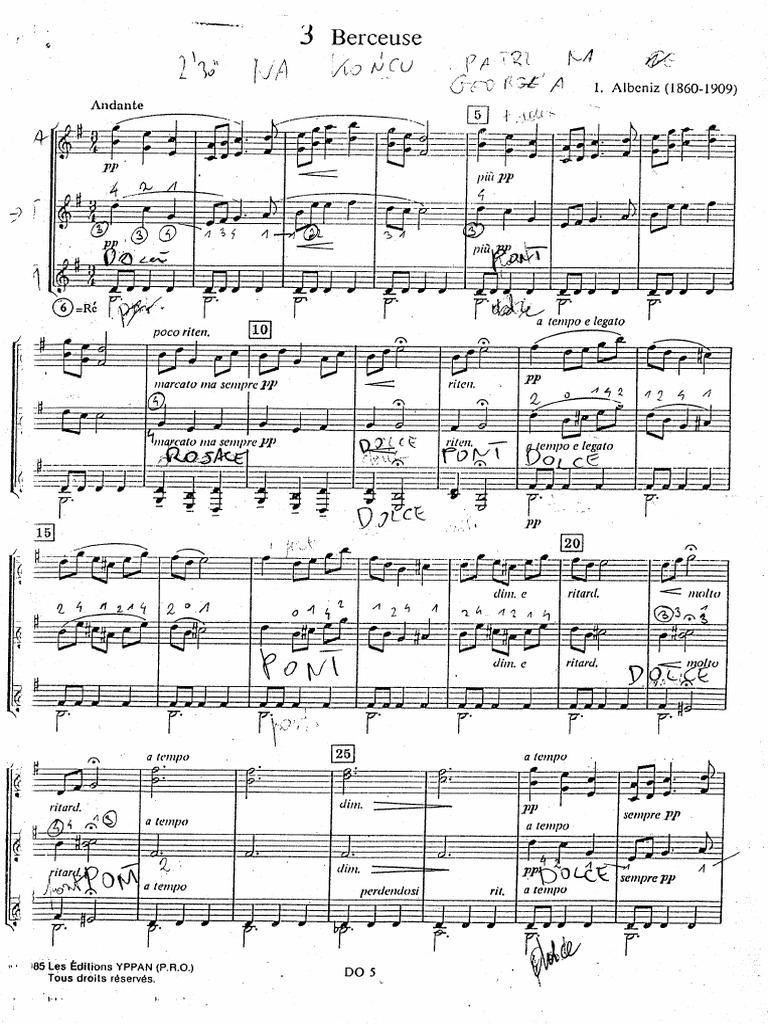 Albeniz - Berceuse | PDF