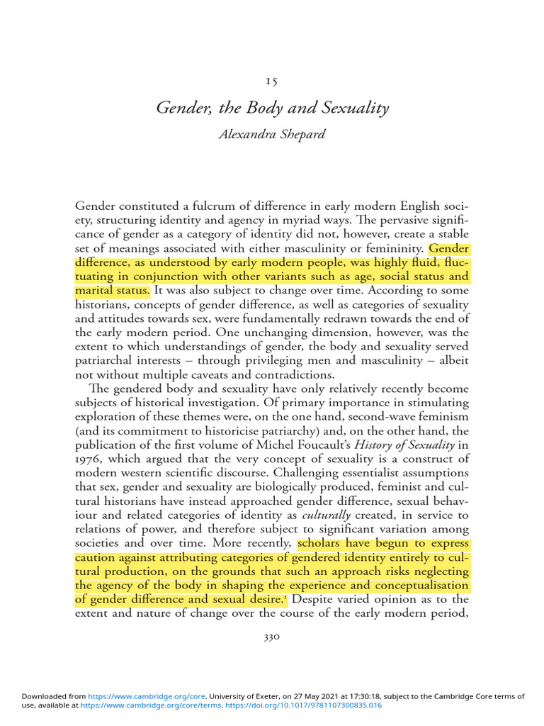 Gender, The Body and Sexuality | Download Free PDF | Gender | Gender ...