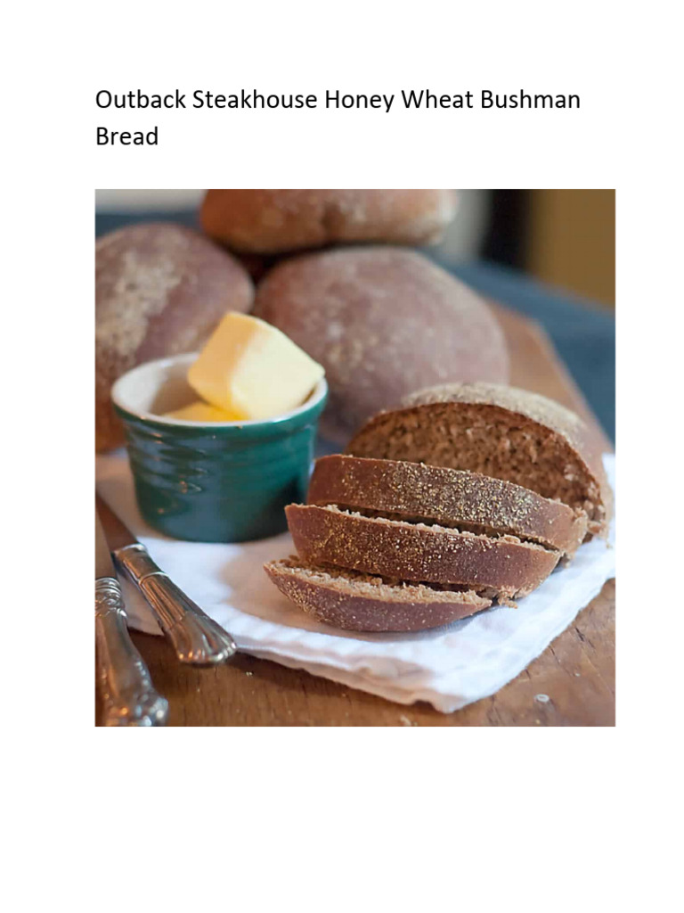 Outback Steakhouse Honey Wheat Bushman Bread | PDF | Teaspoon | Breads