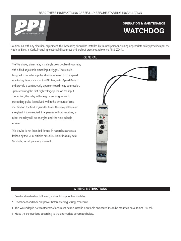 Om 040-03 Watchdog Updated 2023-06-21 | PDF | Relay | Alternating Current