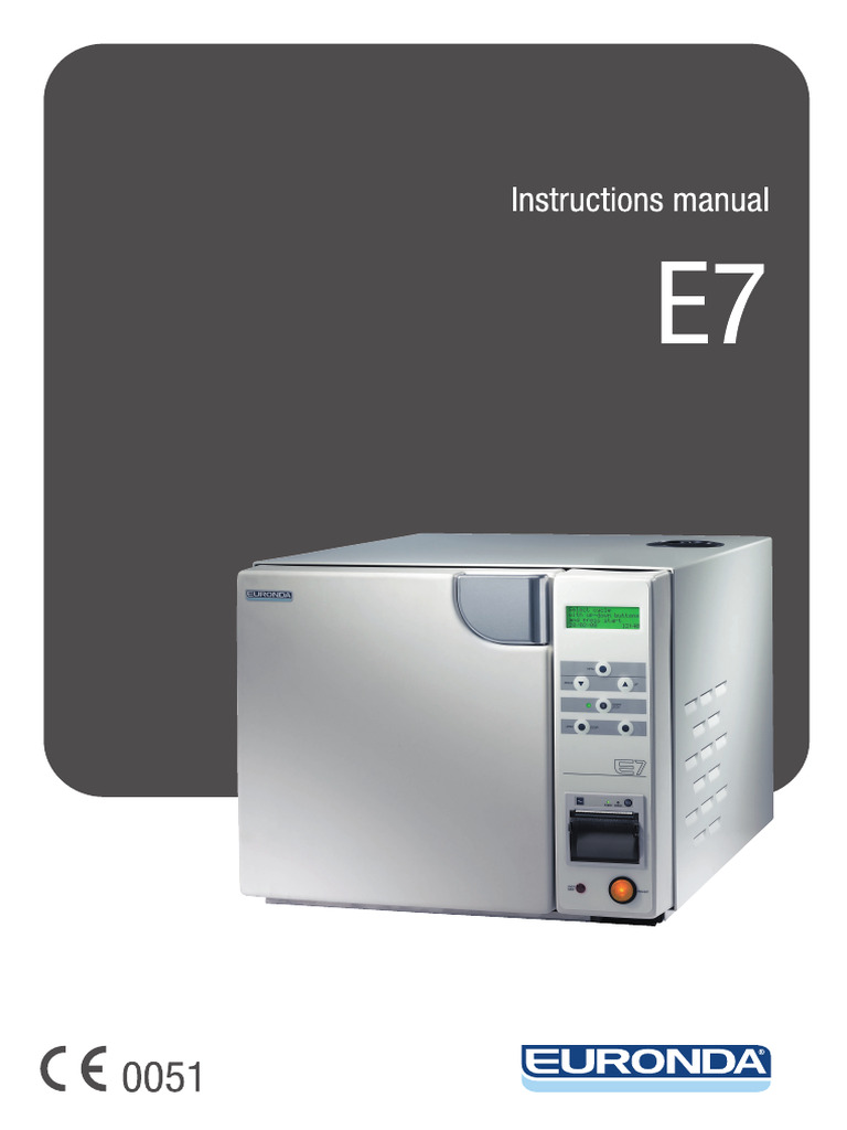 Euronda E7 Autoclave User Manual | PDF | Sterilization (Microbiology ...