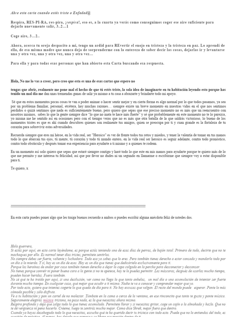 Cartas de Leelo Cuando...... para Manuel | PDF