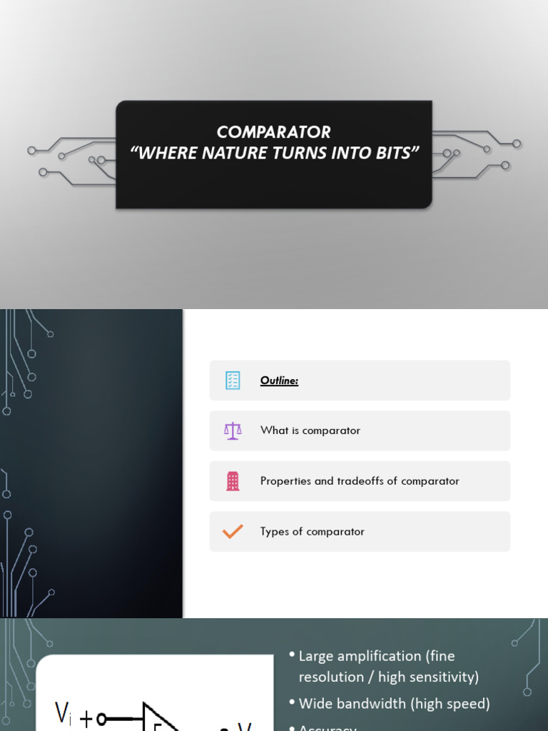 Comparator | PDF | Amplifier | Information And Communications Technology