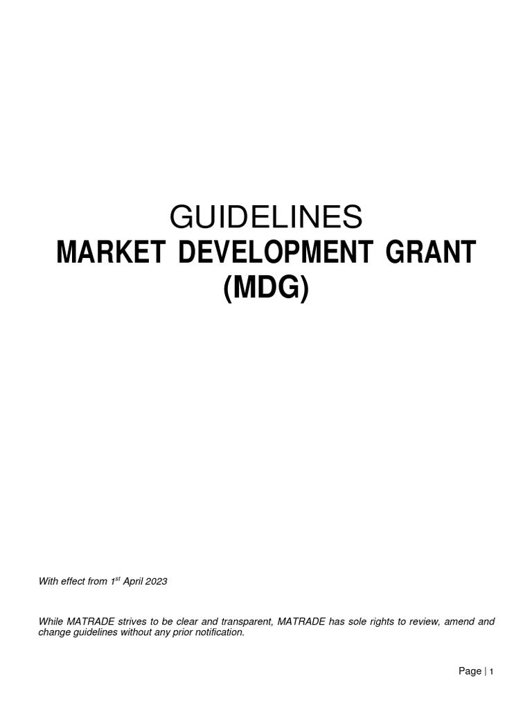 MDG Guideline 2023 Mei 2023 | Download Free PDF | Small And Medium Sized Enterprises | Business
