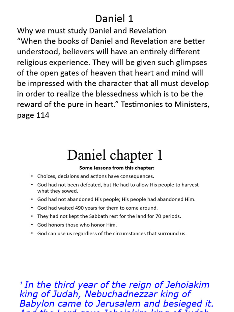 Daniel Chapter 1 | PDF | Shadrach, Meshach, And Abednego | Daniel ...