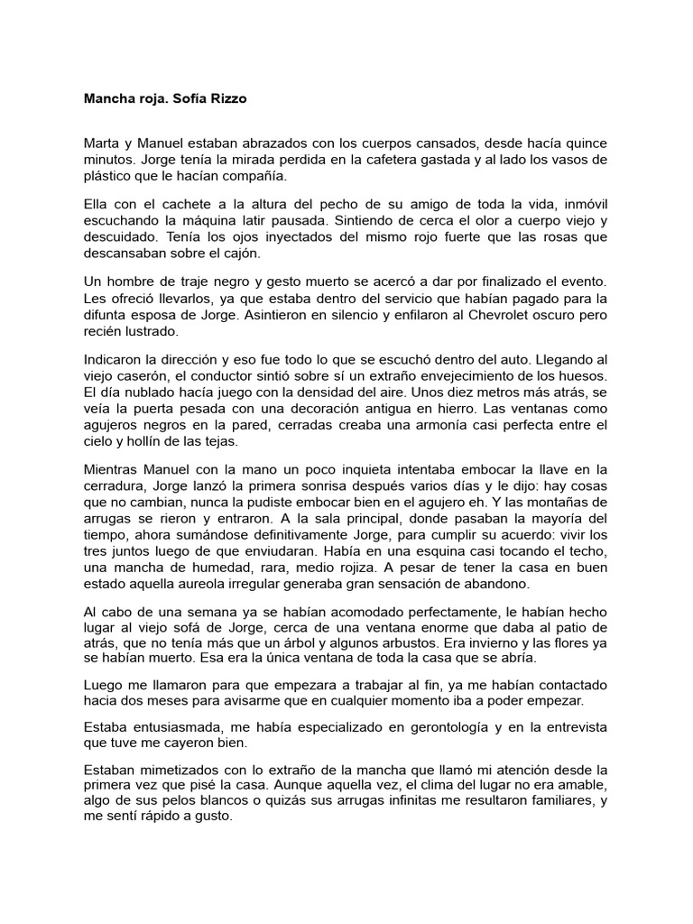 Mancha Roja. Sofía Rizzo | PDF | Poesía