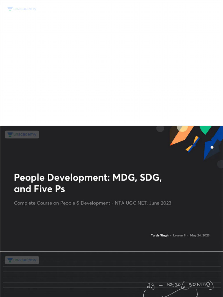 People Development MDG SDG and Five Ps With Anno | PDF