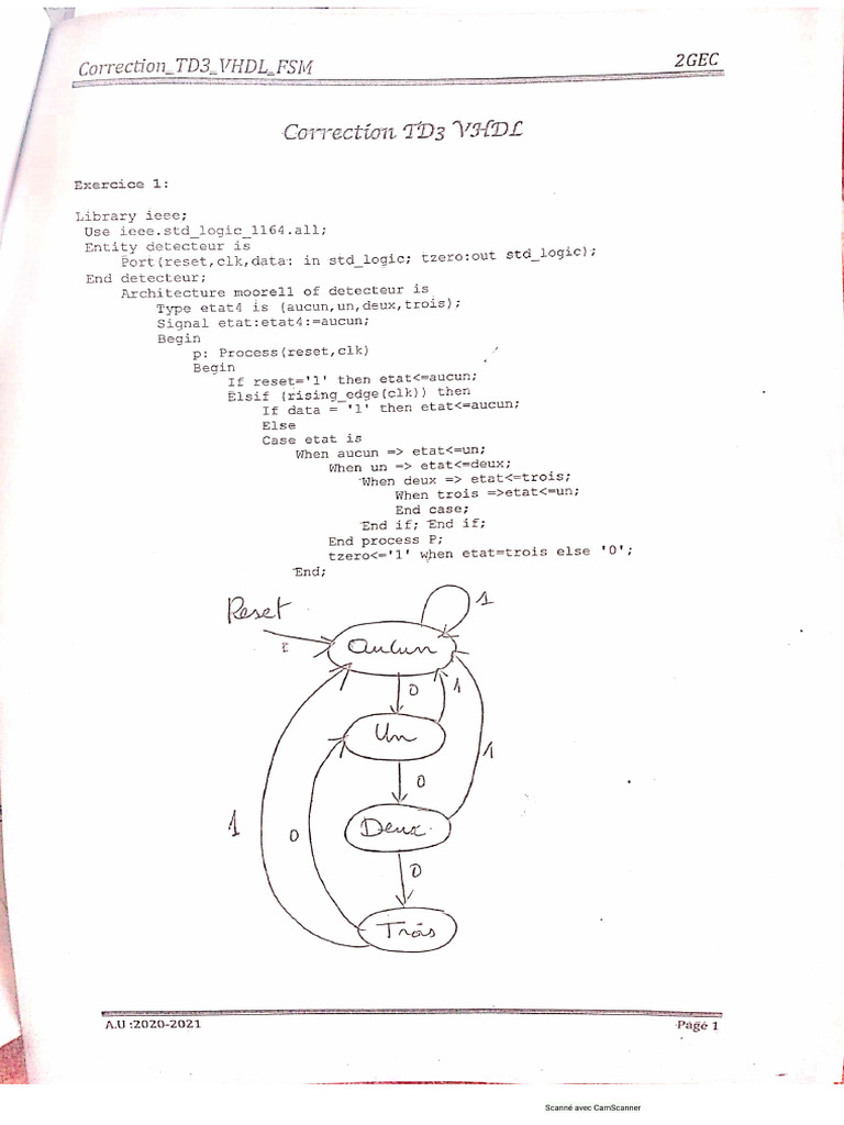 Td3 VHDL Correction | PDF