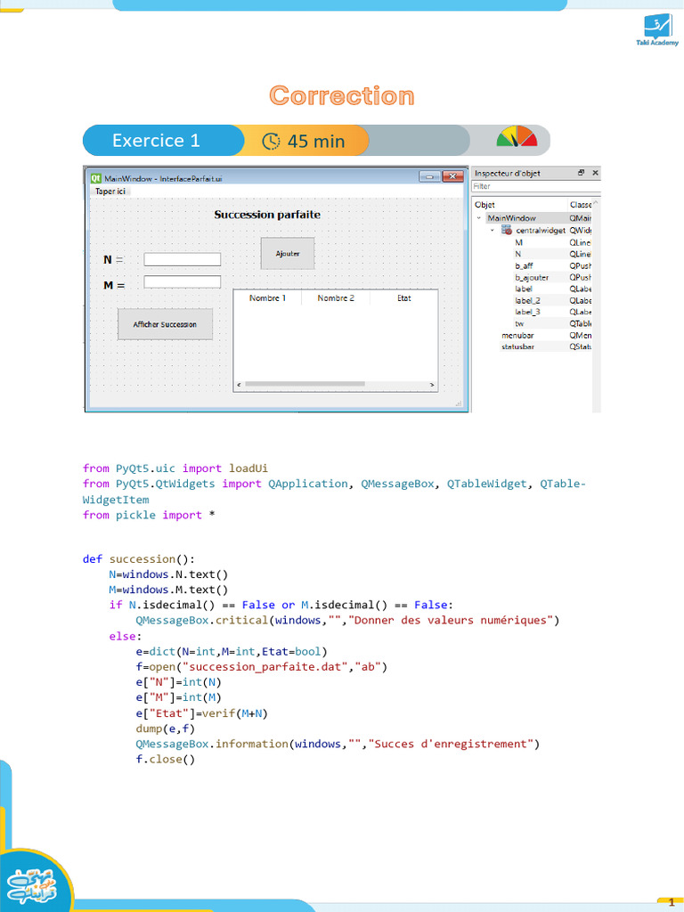 6645eef487394 - Corrigé - Série Révision Pratique N°1 | PDF | Teaching Methods & Materials ...