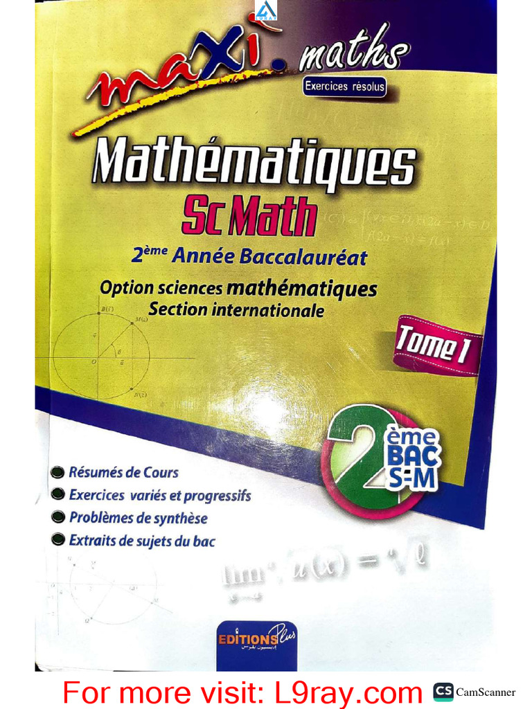Maxi Maths 2 Bac SM A Et B Tome 1 | PDF | Business