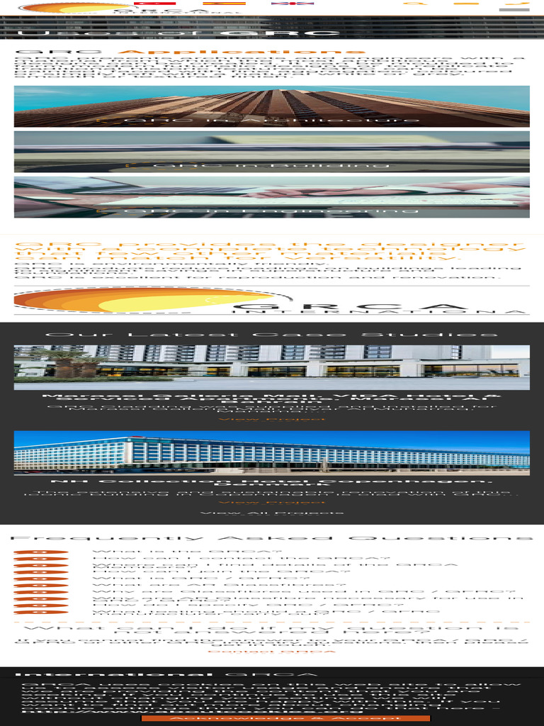 Uses of GRC Glass Reinforced Concrete GRCA | PDF | Fiberglass ...