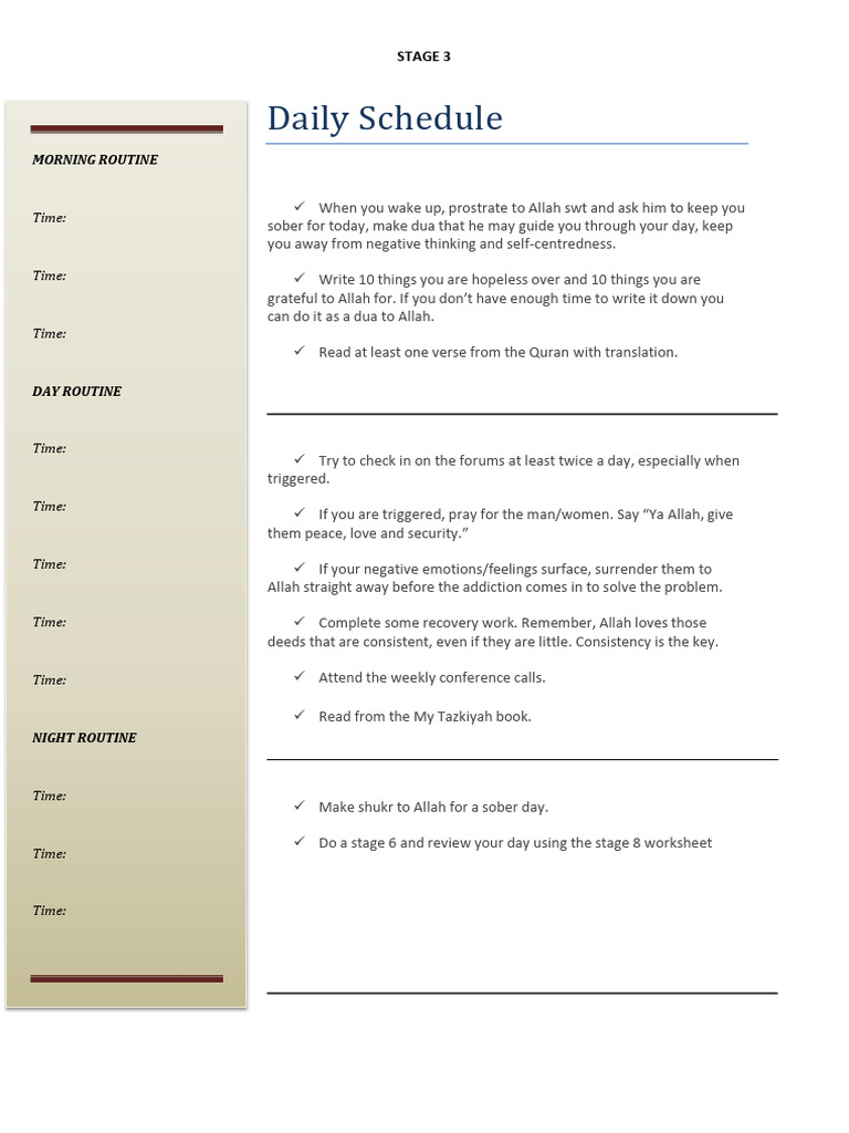 Stage 3 Worksheet | PDF