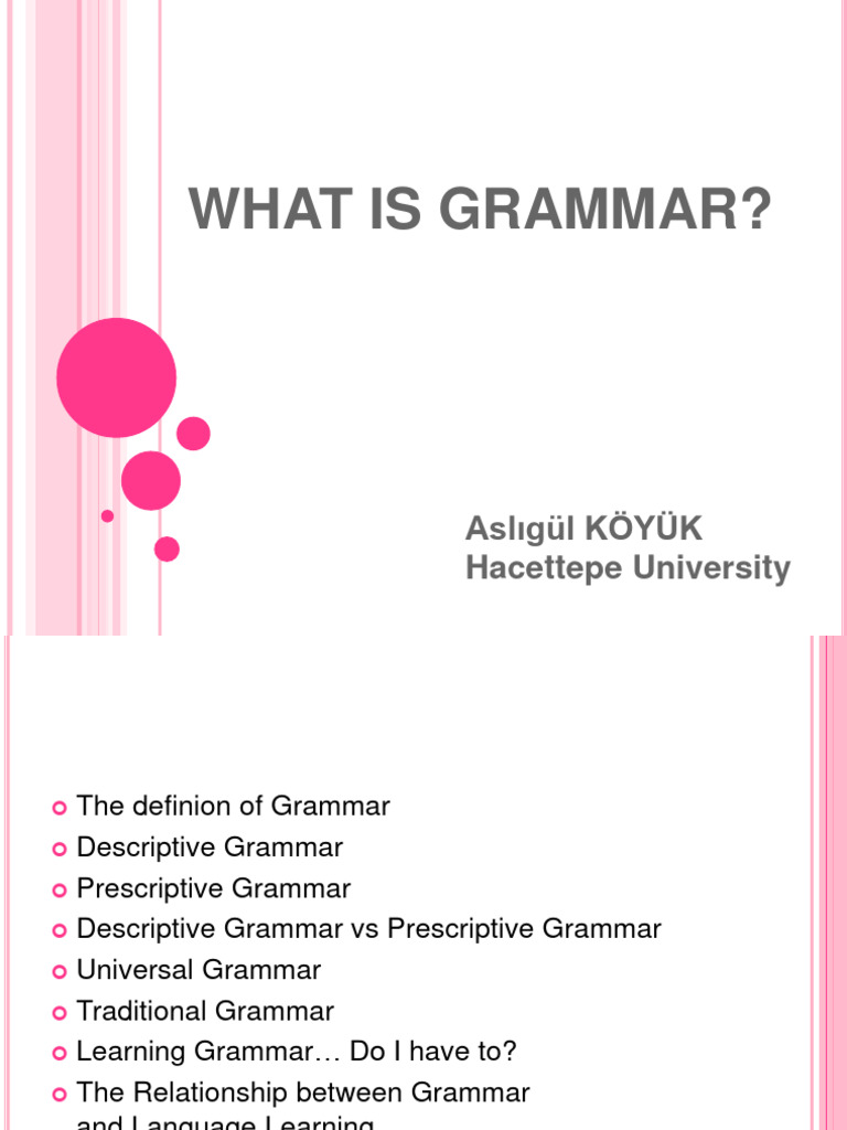 What Is Grammar | PDF | Grammar | Linguistics