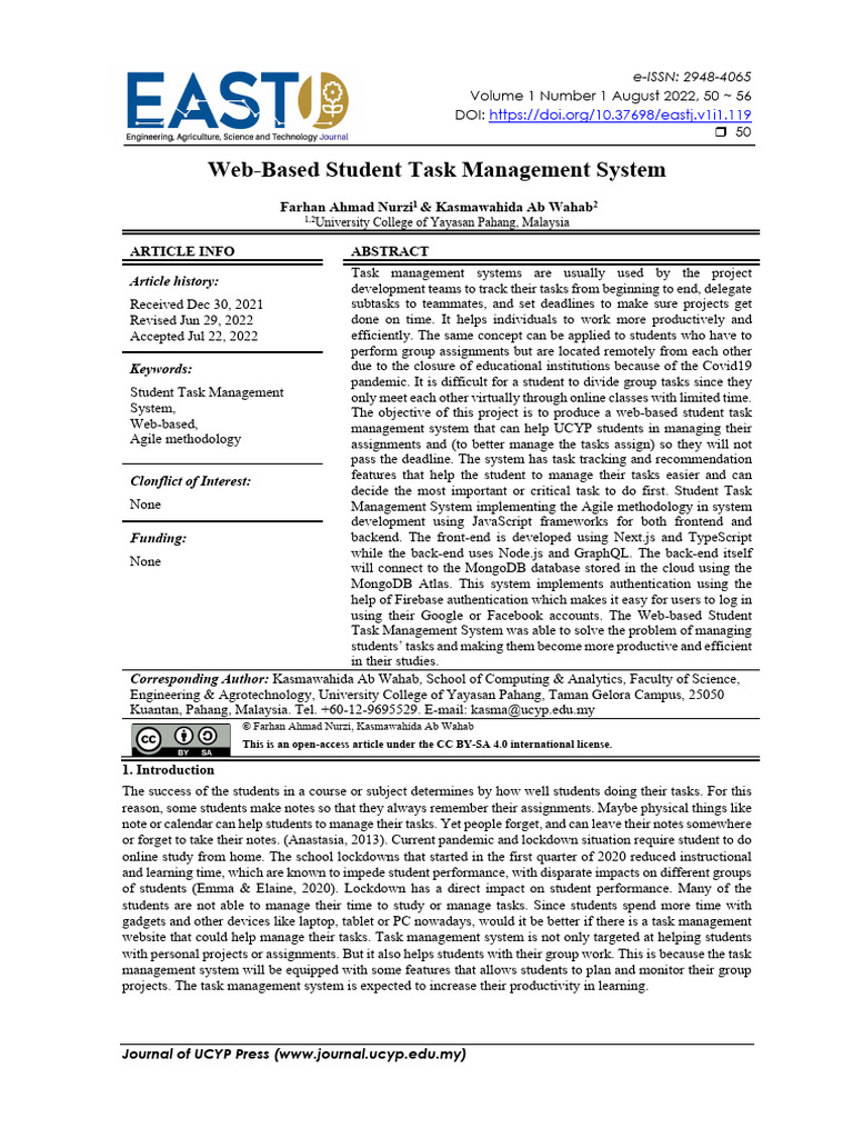 Web-Based Student Task Management System | PDF | Test Driven ...