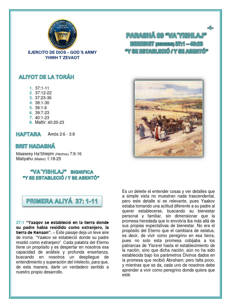 Parashá 09 Va Yeshey PDF | PDF | Libro del Génesis | Tetragrammaton