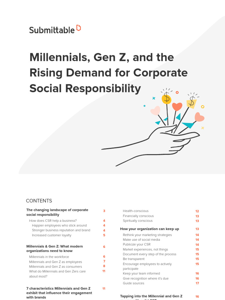 CSR Trends for Millennials and Gen Z | PDF | Cost Of Living | Corporate ...