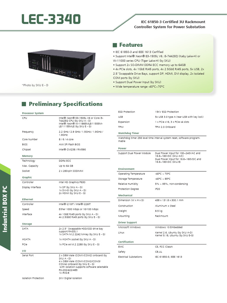 Lec-3340 - Dm-Iec 61850-3 | PDF | Computer Hardware | Computing