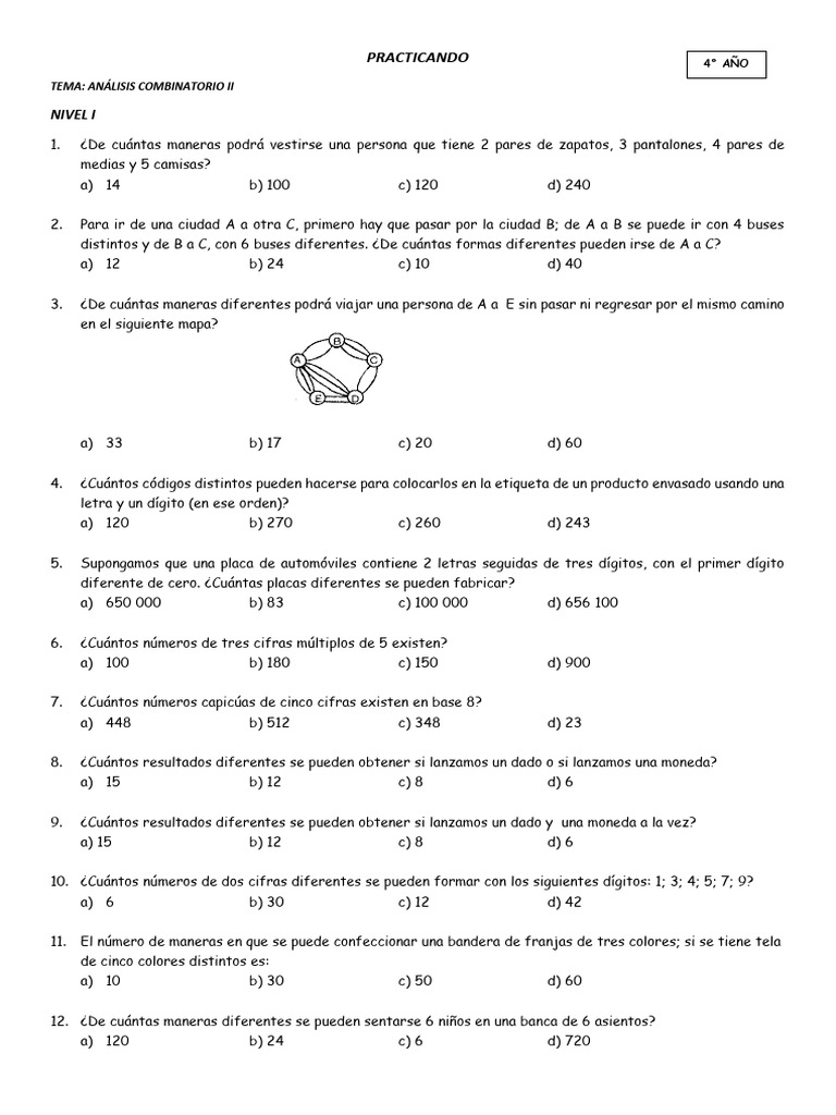 Practicando: Nivel I | PDF