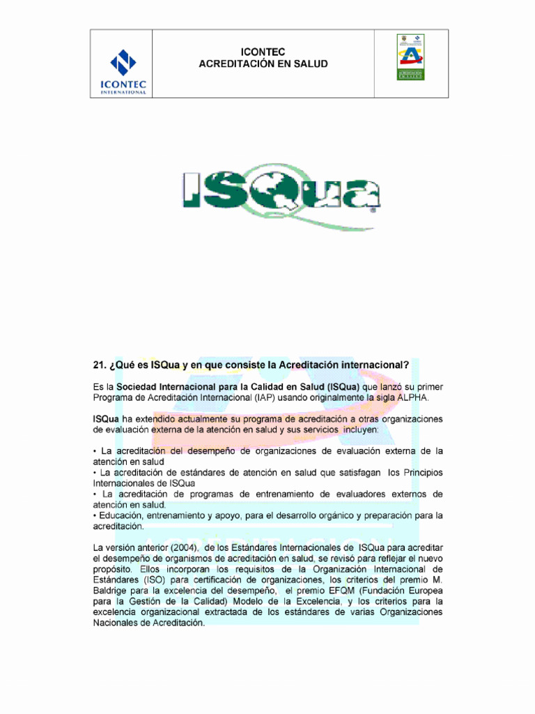 ISQua Vocabulario | PDF