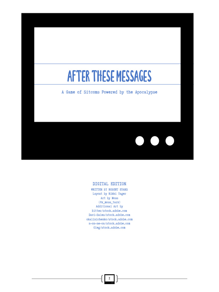 After These Messages - Sitcom RPG (PbtA) | PDF | Gaming | Tabletop Games
