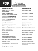 Fee Schedule Notice of Intent-Template | PDF | United States Dollar ...