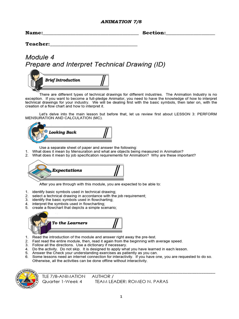 7-8 TLE Animation Week 4 | PDF | Technical Drawing