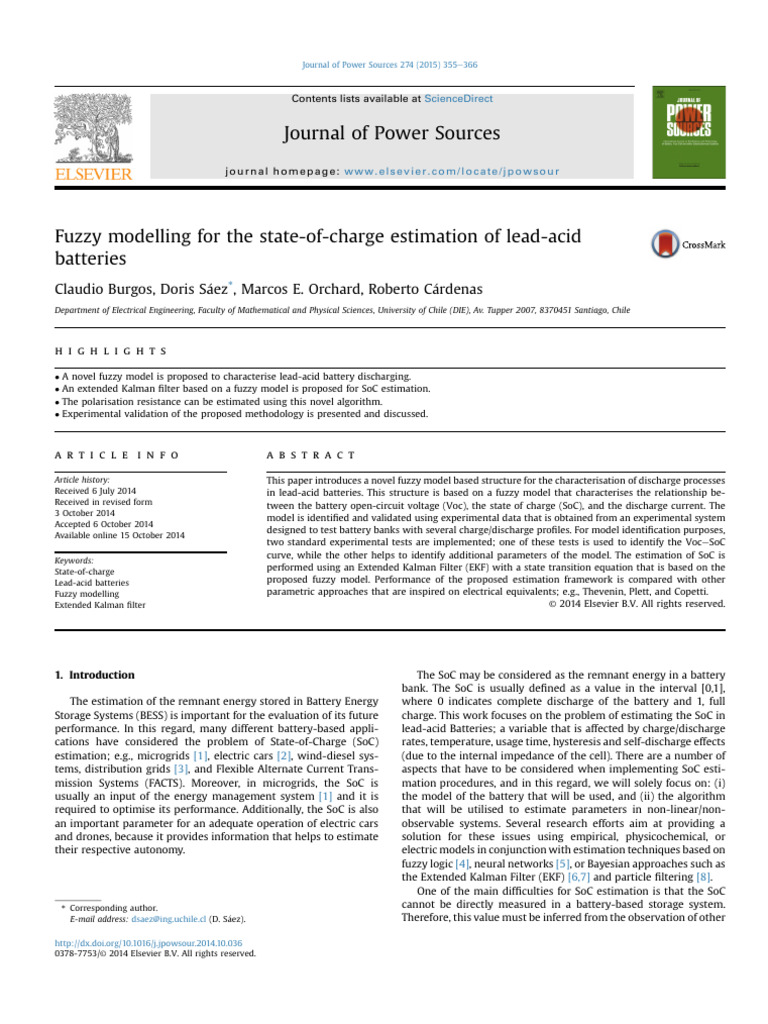 CBurgos Fuzzy Modeling SoC | Download Free PDF | Electrical Network | Kalman Filter