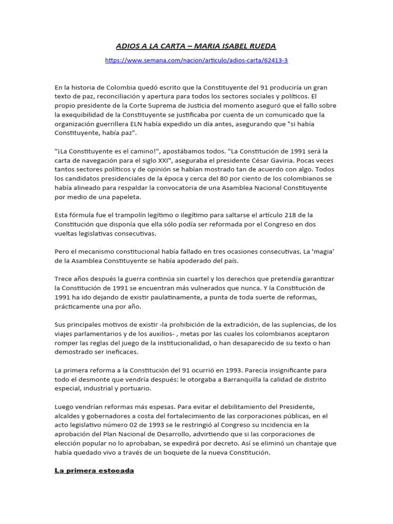 Adios A La Carta - Maria Isabel Rueda | Descargar gratis PDF | Fiscal ...