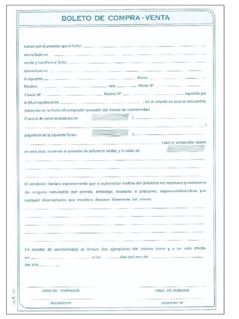 Boleto Compra-Venta | PDF