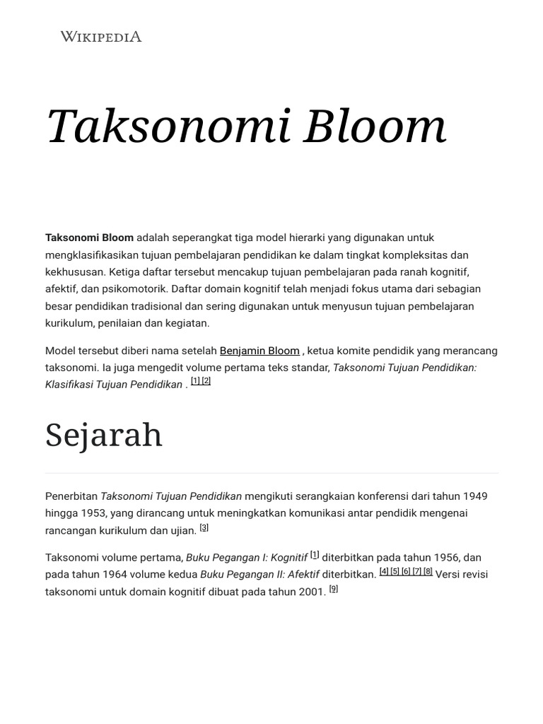 Bloom's Taxonomy KKO | Download Free PDF | Cognition | Cognitive Science